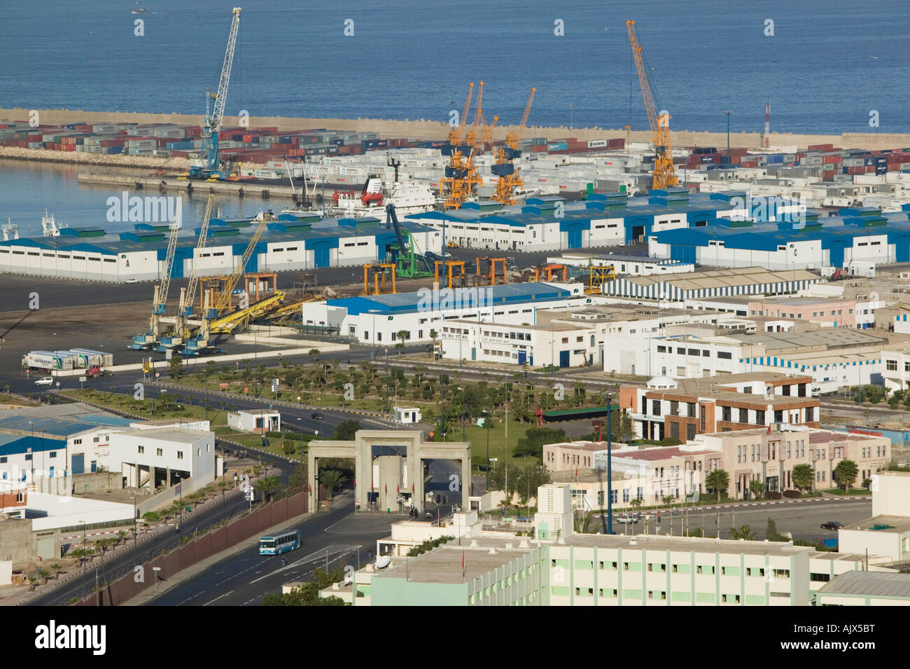 MOROCCO, Atlantic Coast, AGADIR: Commercial Port from ANCIENT KASBAH ...