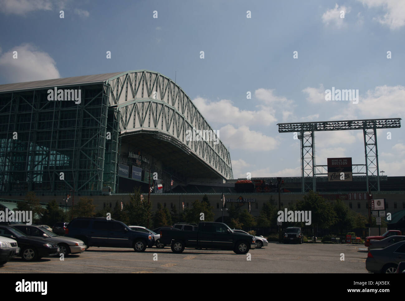 Exterior view of Minute Maid Park Houston baseball stadium for Houston ...