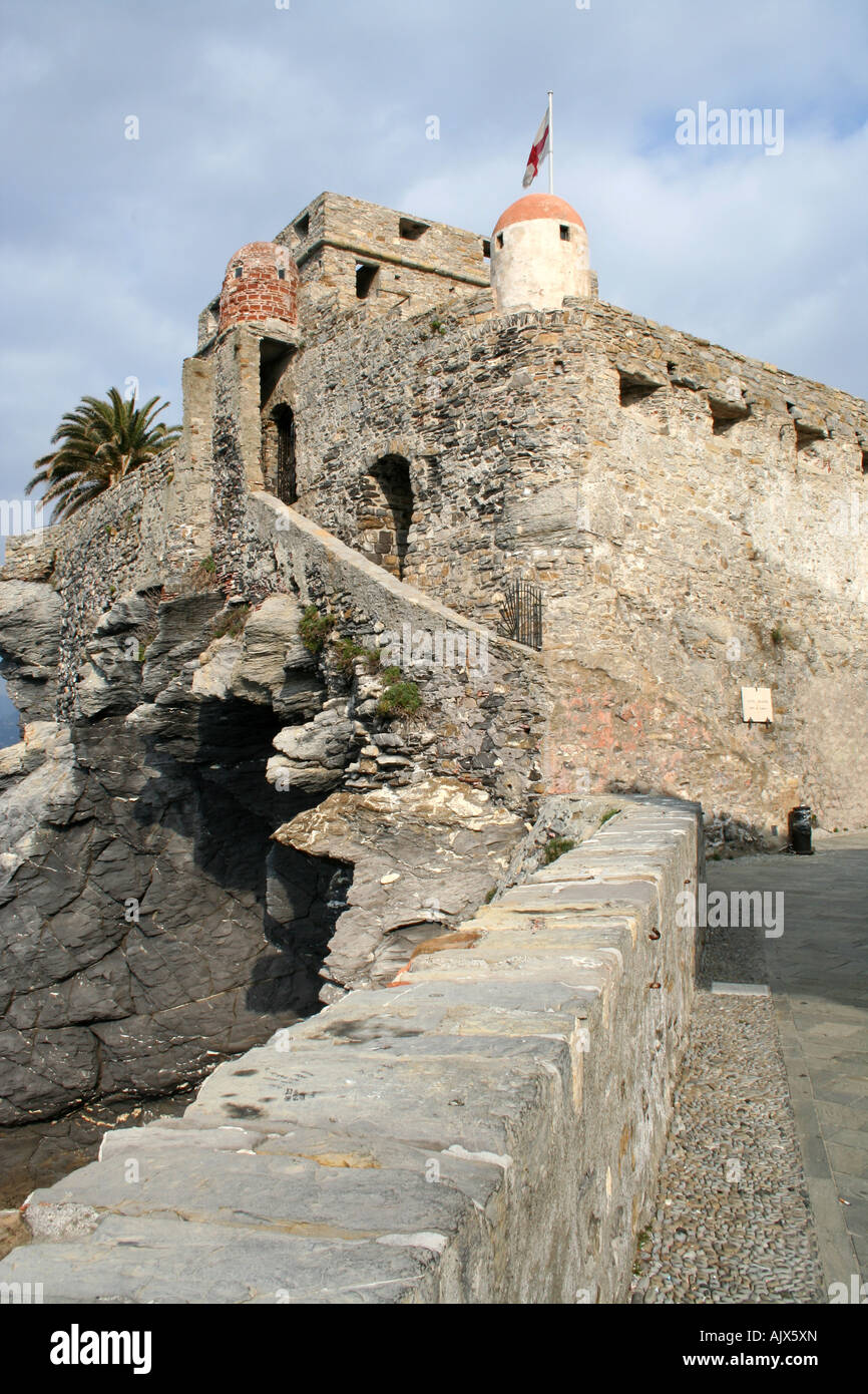Old seafront church at Camogli, Liguria, Italy Stock Photo - Alamy