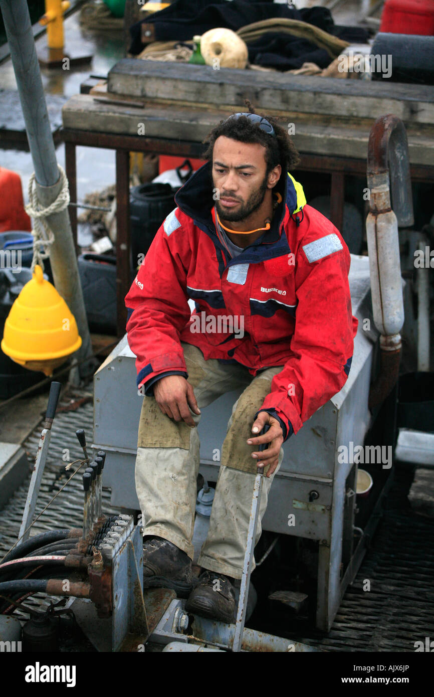 Man with winch hi-res stock photography and images - Alamy