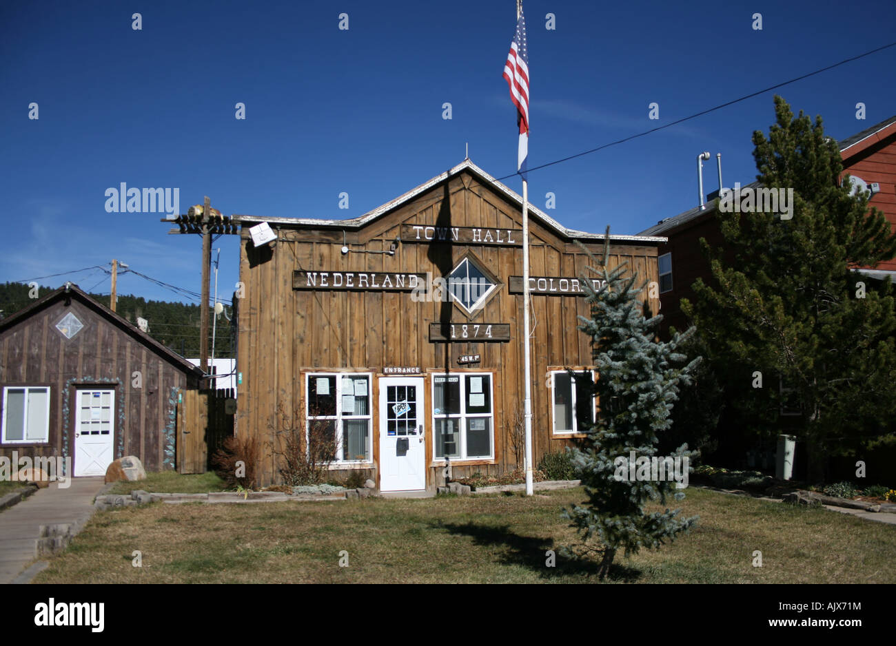 Nederland Colorado town hall October 2007 Stock Photo - Alamy