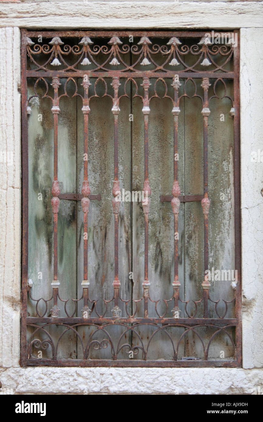 Rusty Window Railings Stock Photo - Alamy