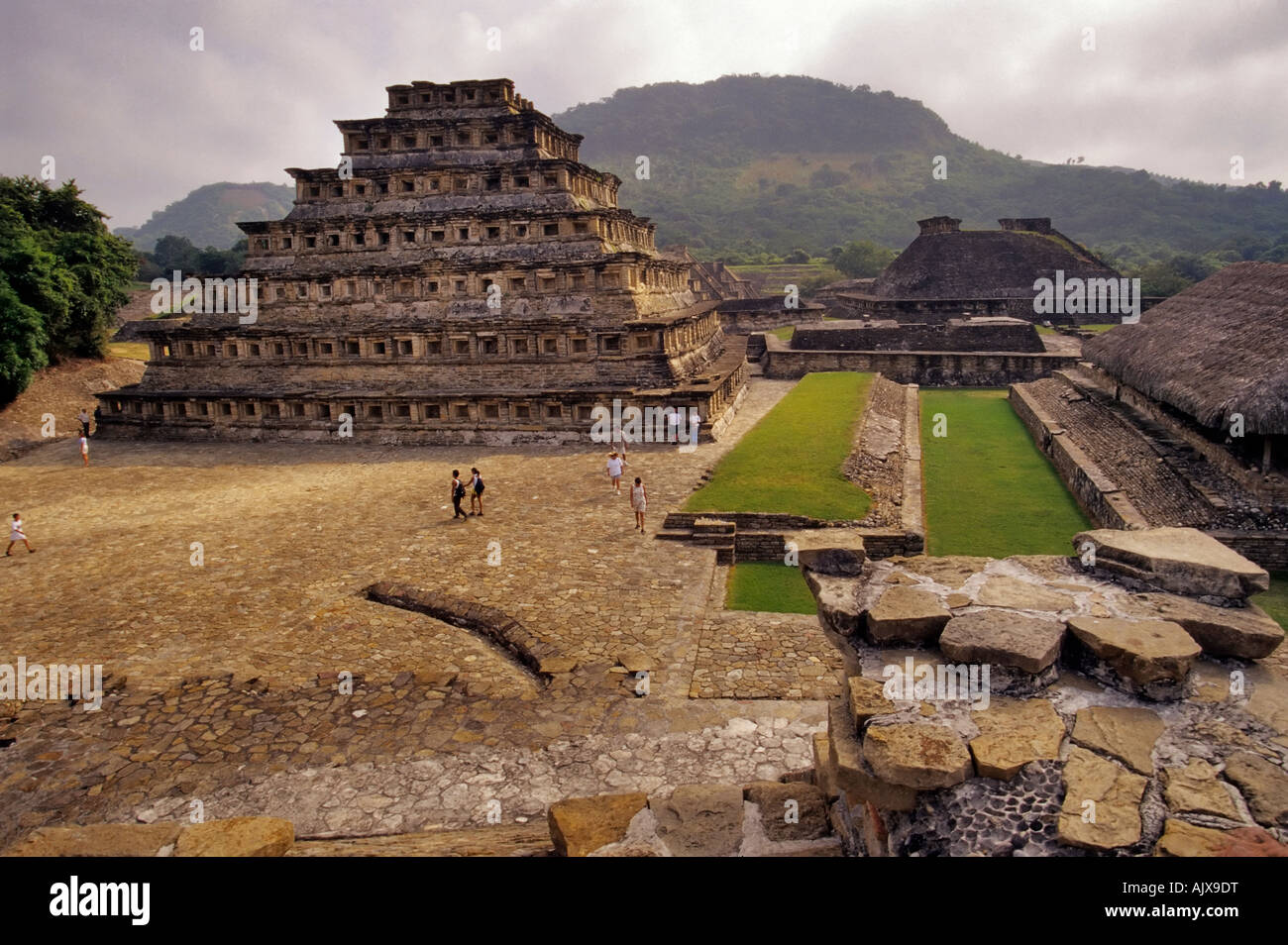 Pyramid of the Niches in El Tajin Mexico Stock Photo - Alamy