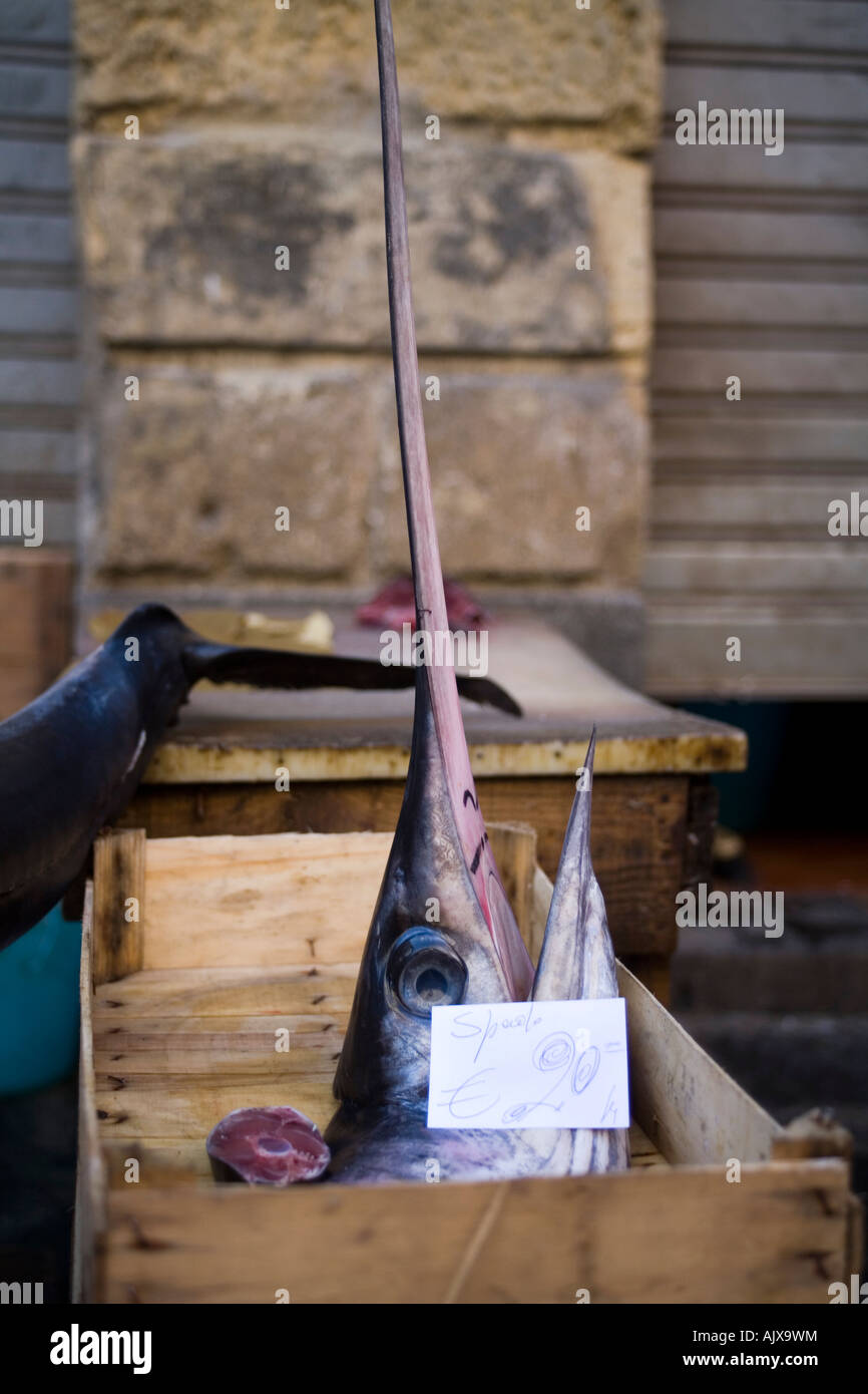 Swordfish Catania market Sicily Italy Stock Photo - Alamy
