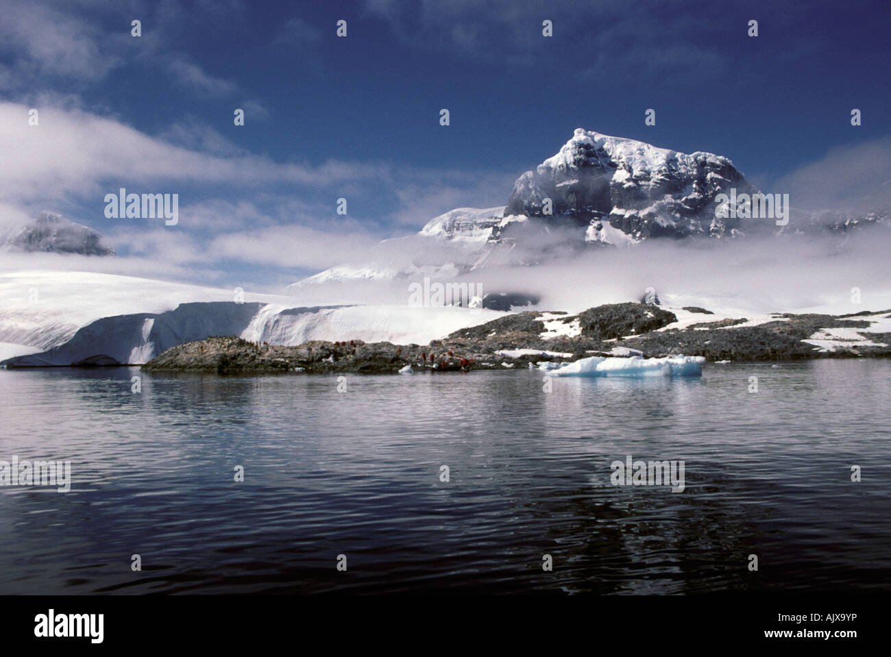 Antarctica, Iceburg with mountain Stock Photo - Alamy