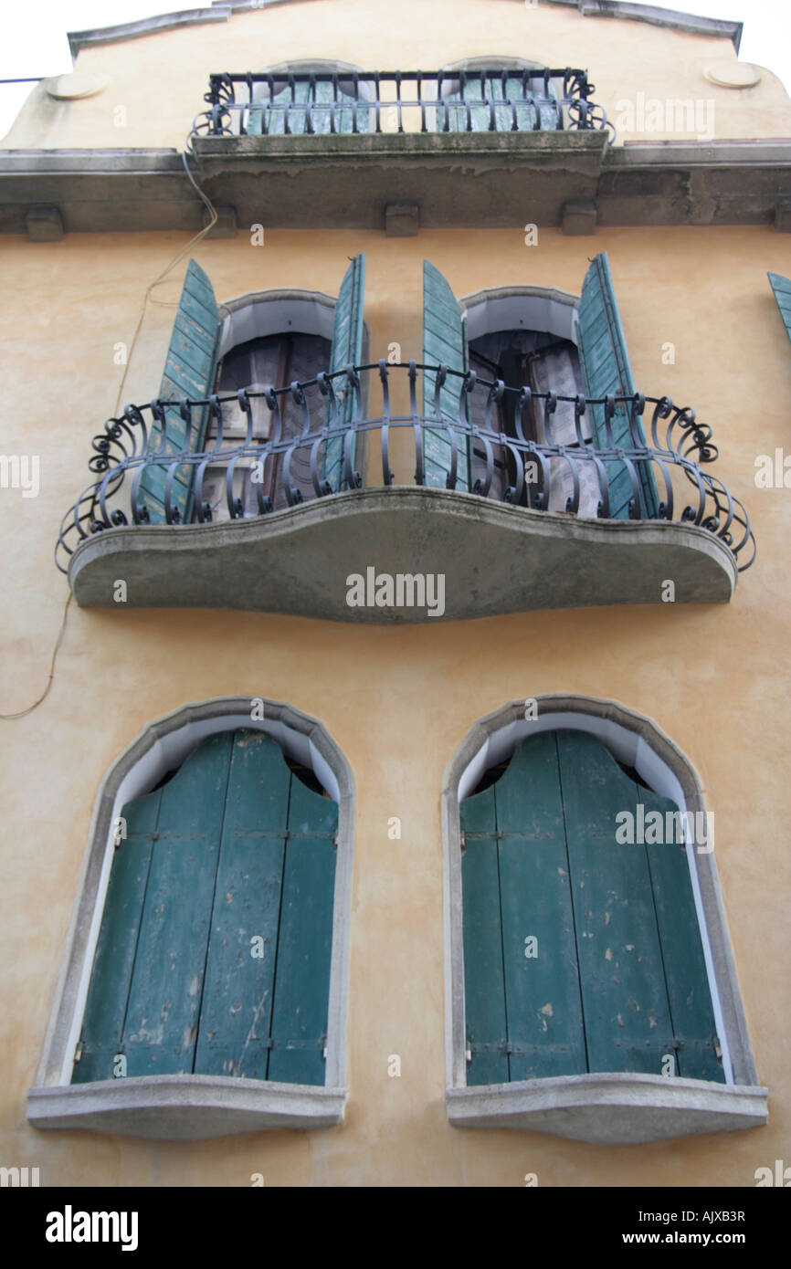 Italian Windows and Balcony Stock Photo - Alamy