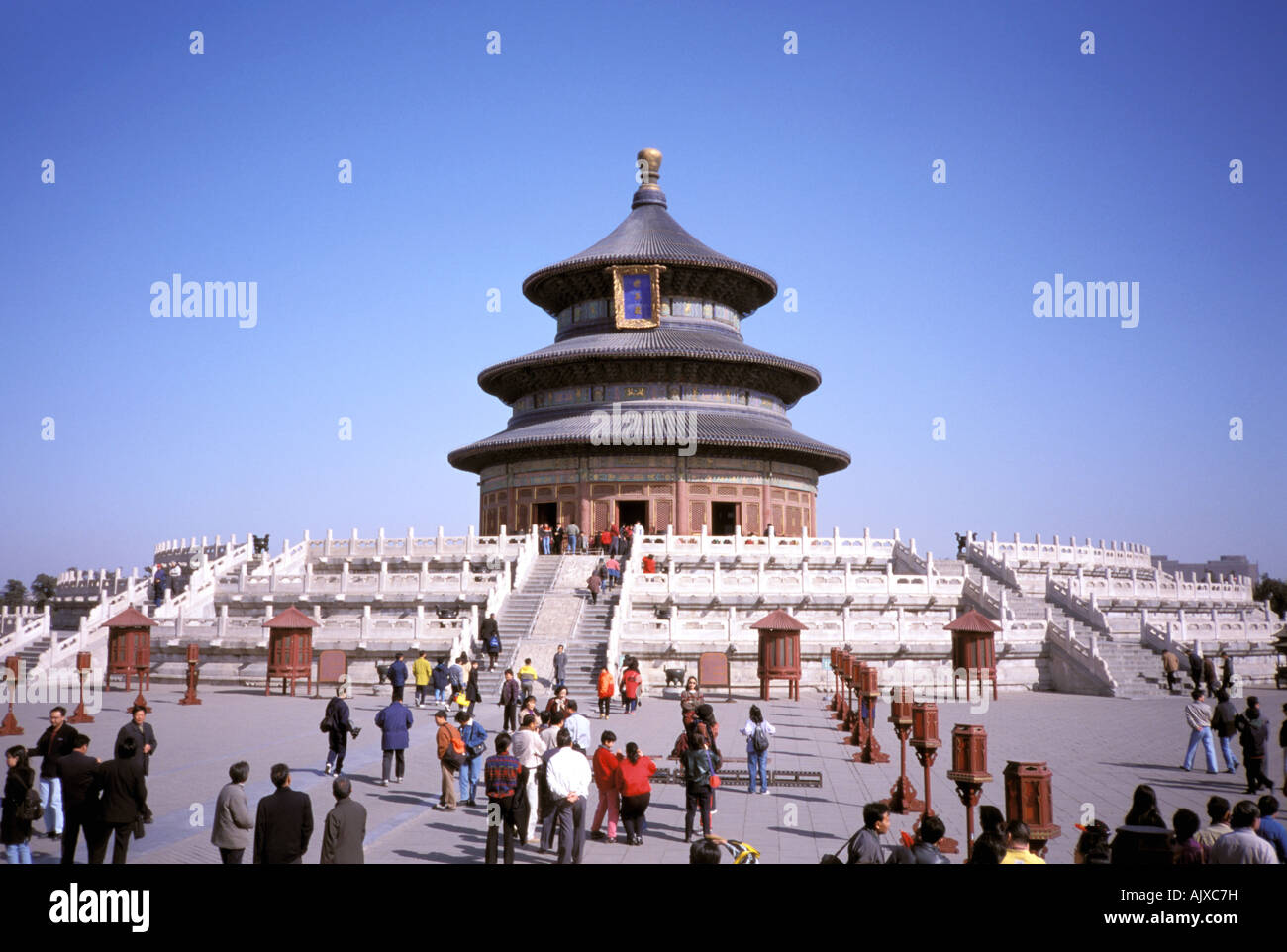 Asia, China, Beijing, Tiantan Park (Temple of Heaven). Hall of Prayer ...