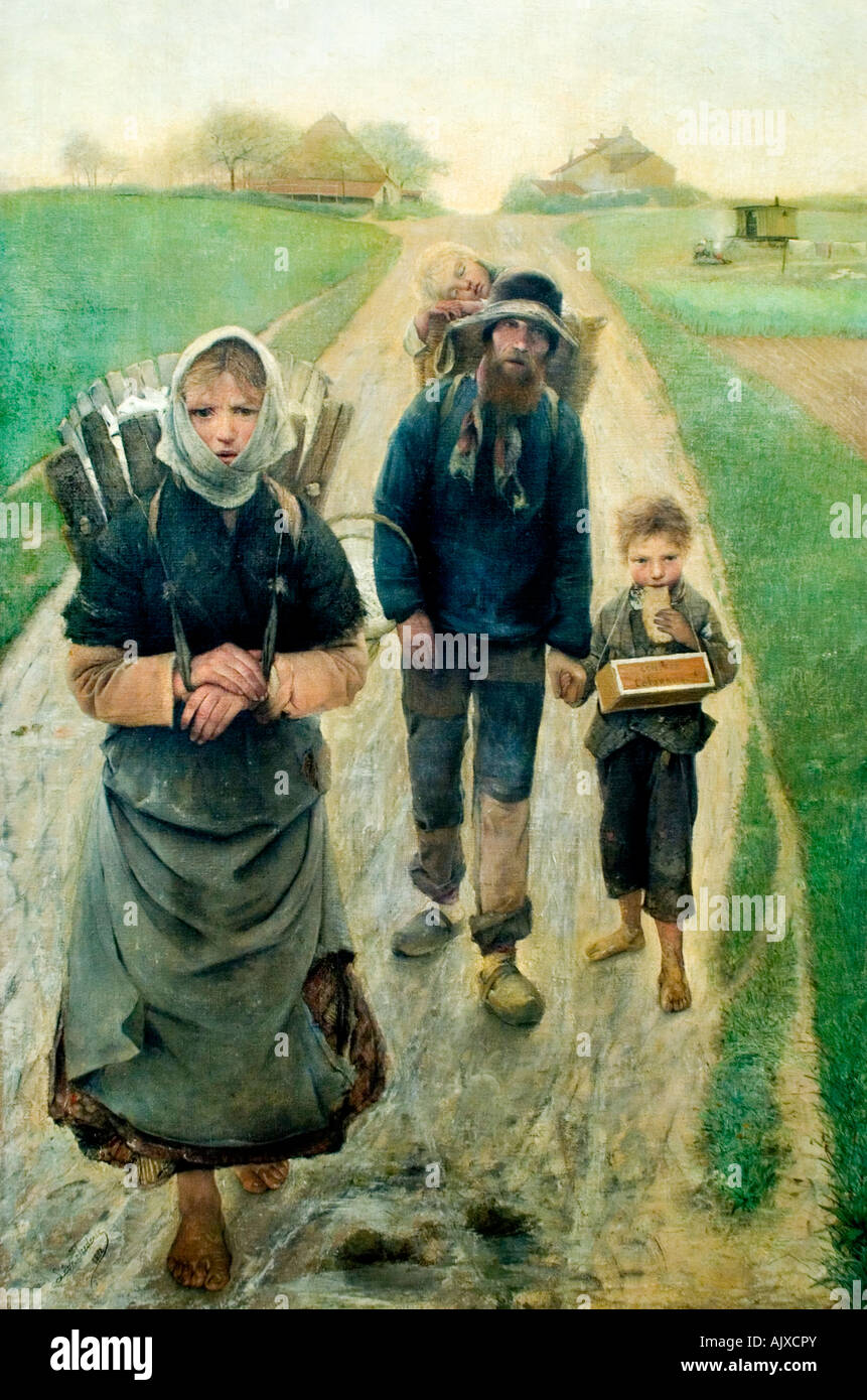Leon Frederic 1856 1940 chalk sellers 1882 1883 Belgium Belgian Stock ...