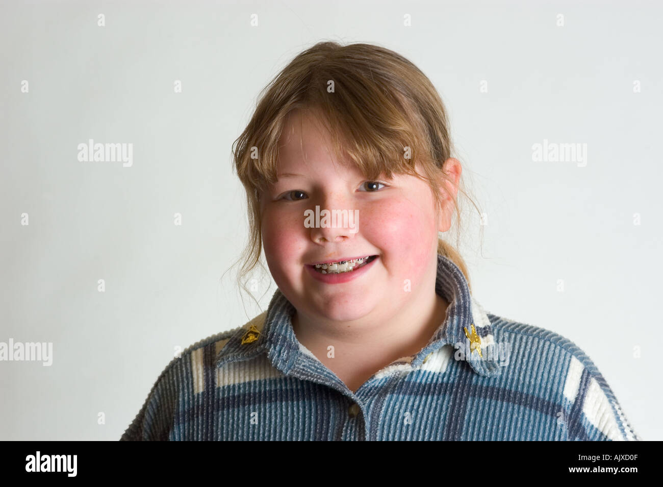 Average girl happy face smiling hi-res stock photography and images - Alamy