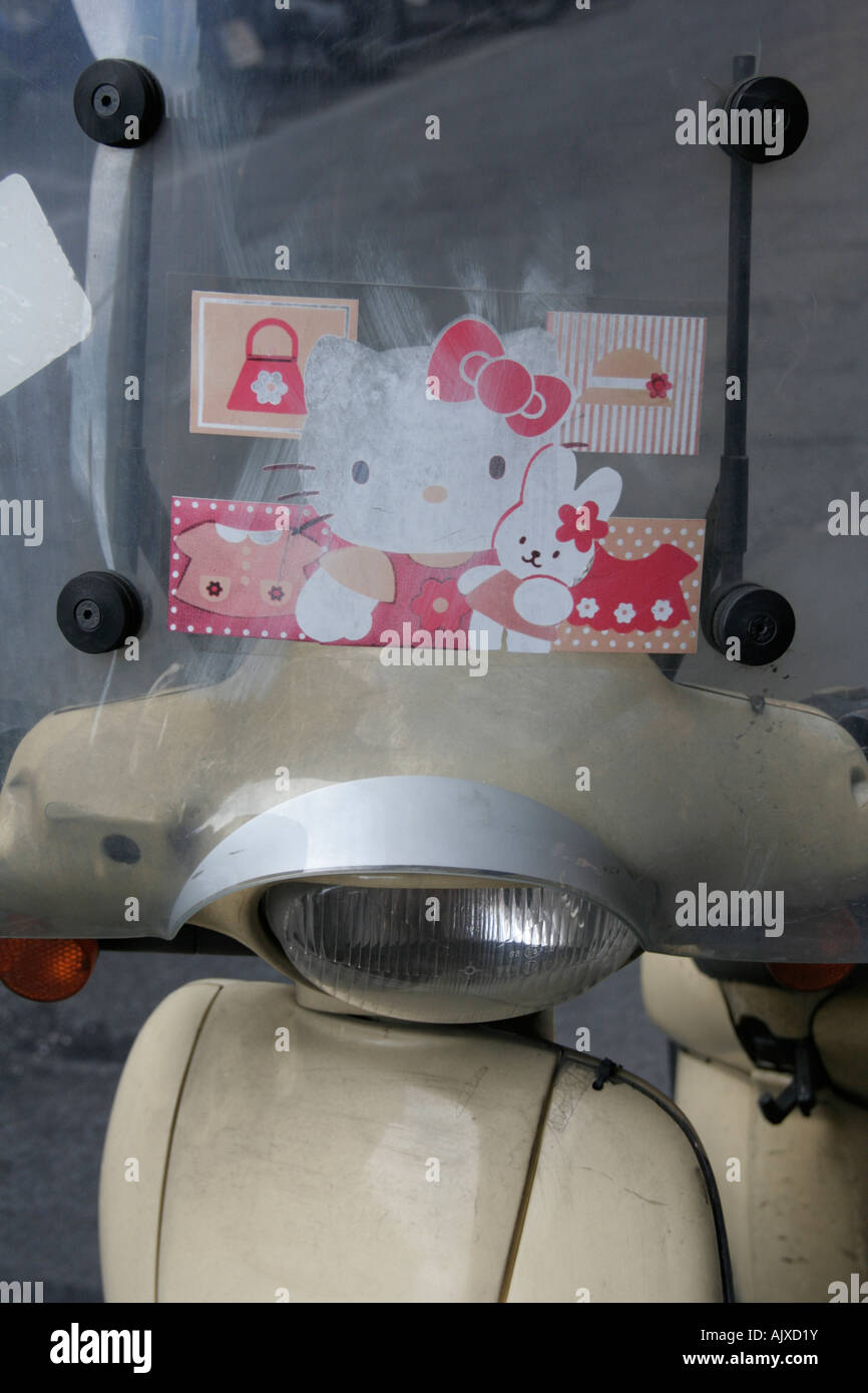 Moped Sticker Art Stock Photo - Alamy