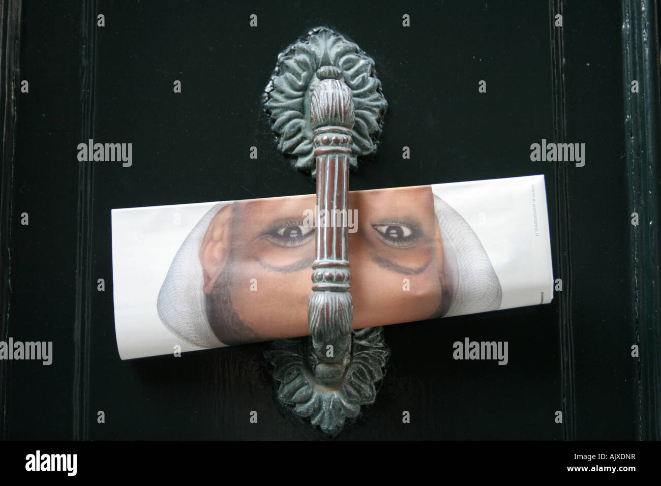Eyes on Newspaper Stock Photo - Alamy