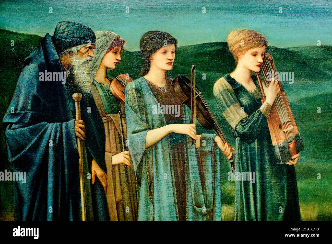 Edward Burne Jones the wedding-procession of psyche 1895 Belgium Stock ...