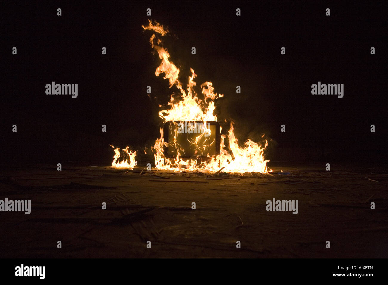 Burning Tv Set High Resolution Stock Photography and Images - Alamy