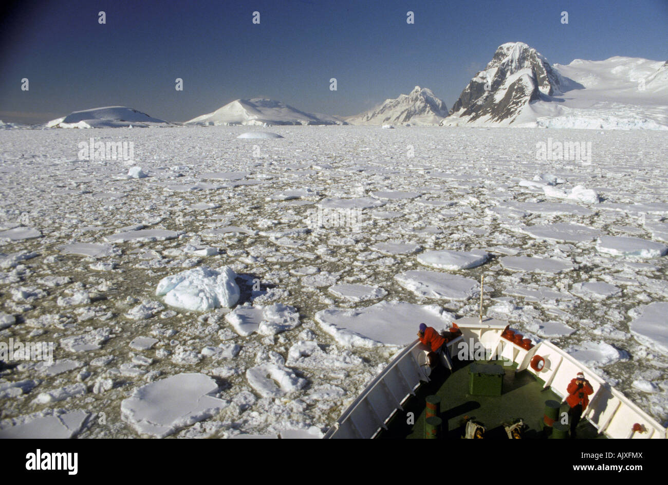 Antarctica, The Expedition cruise ship Ms. World Discoverer going ...
