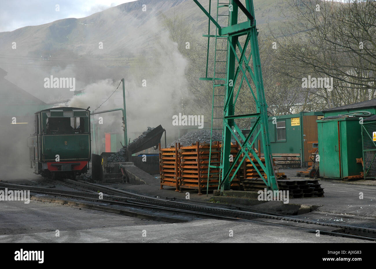 Snowdon Railway Station Llanberis Snowdonia North Wales Stock Photo - Alamy