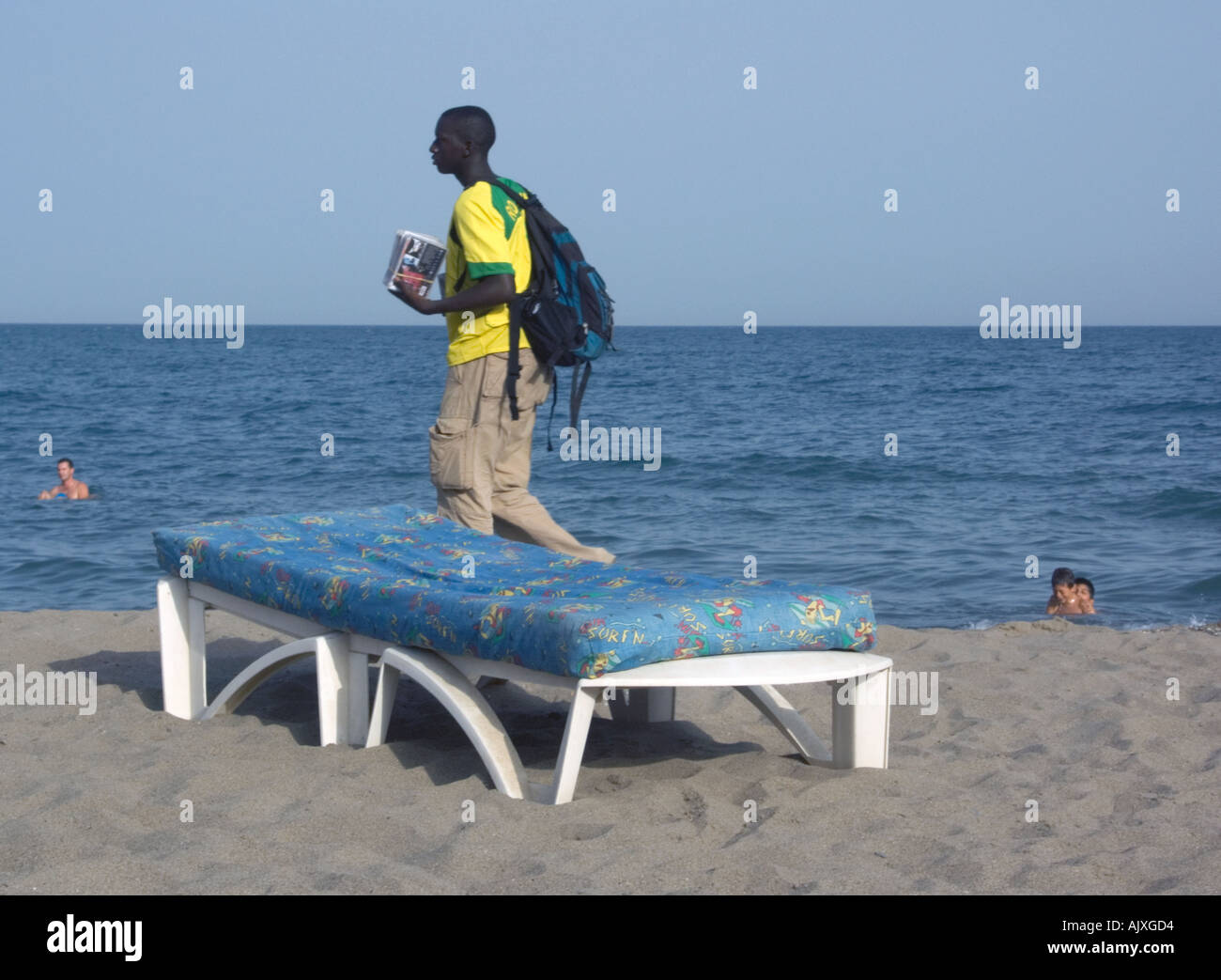 Lookie Lookie Man on beach lookie looky black coloured colored man ...
