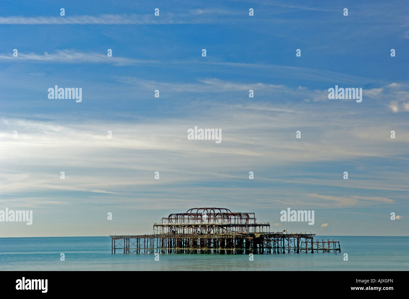 Brighton west pier burnt down hi-res stock photography and images - Alamy