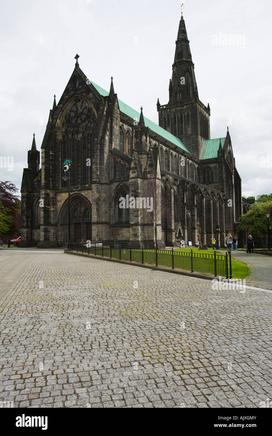 Glasgow Cathedral Glasgow Scotland from the front exterior Stock Photo ...