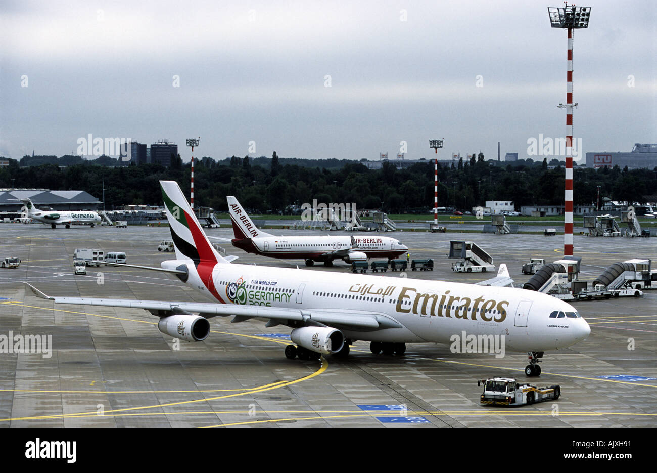 Emirates Airlines Airbus A340 300 at Dusseldorf International airport ...