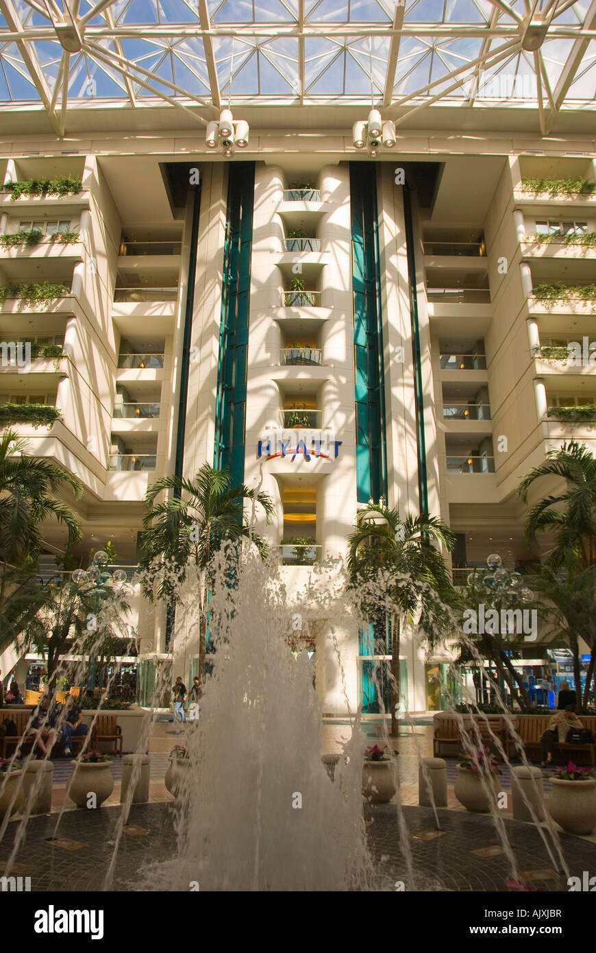 Orlando International Airport atrium near hyatt hotel Florida fl fla ...