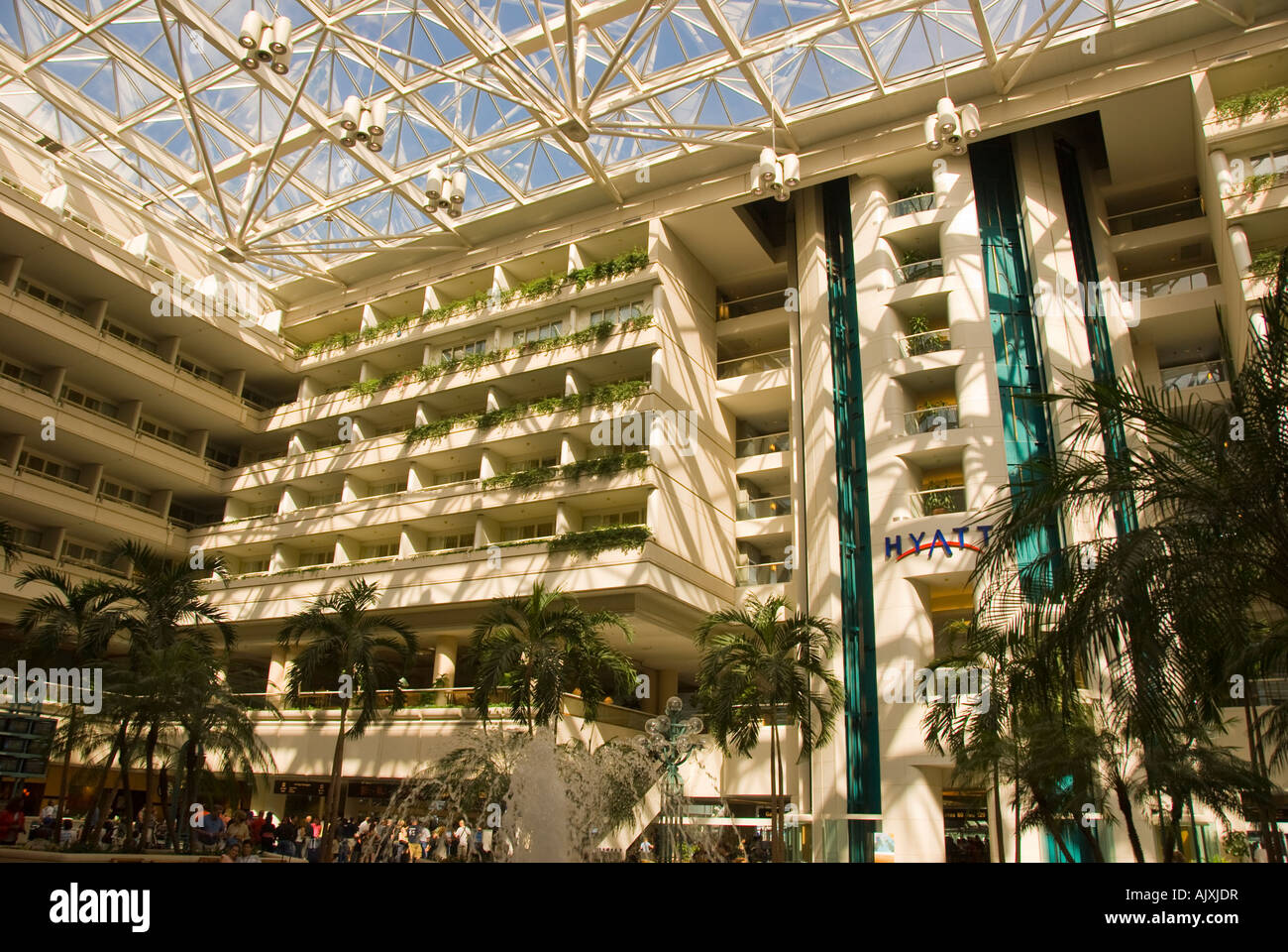 Orlando International Airport atrium near hyatt hotel Florida fl fla ...