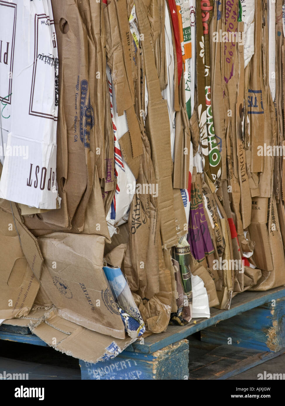 Flattened cardboard boxes ready for recycler PCC Market Fremont ...