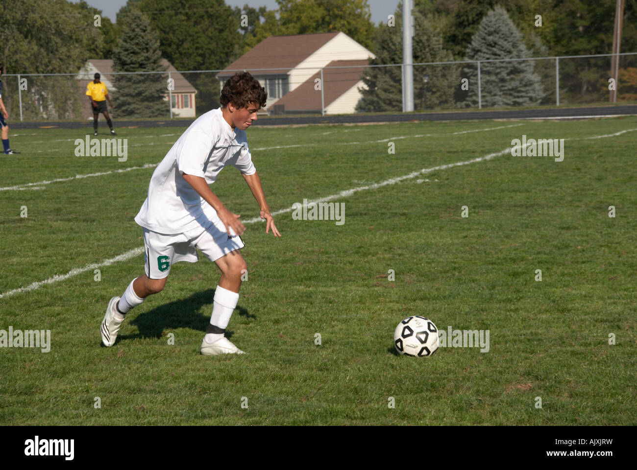 A high school soccer game Stock Photo - Alamy