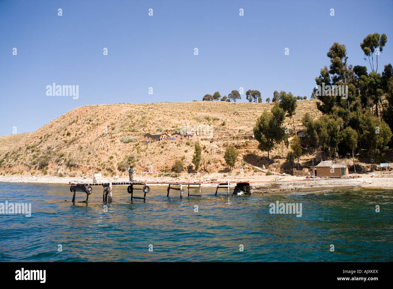 Isla de la Luna, the Island of the Moon on Lake Titicaca, Bolivia Stock ...