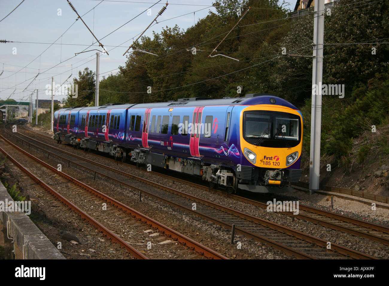 First Class 185 diesel multiple unit (DMU) at Hest Bank on the West ...