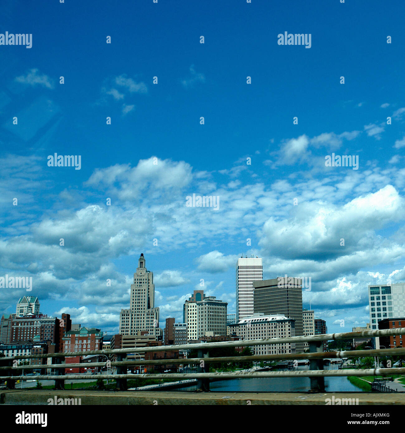 Scenic View of Downtown Providence Rhode Island USA Skyline on a Clear ...