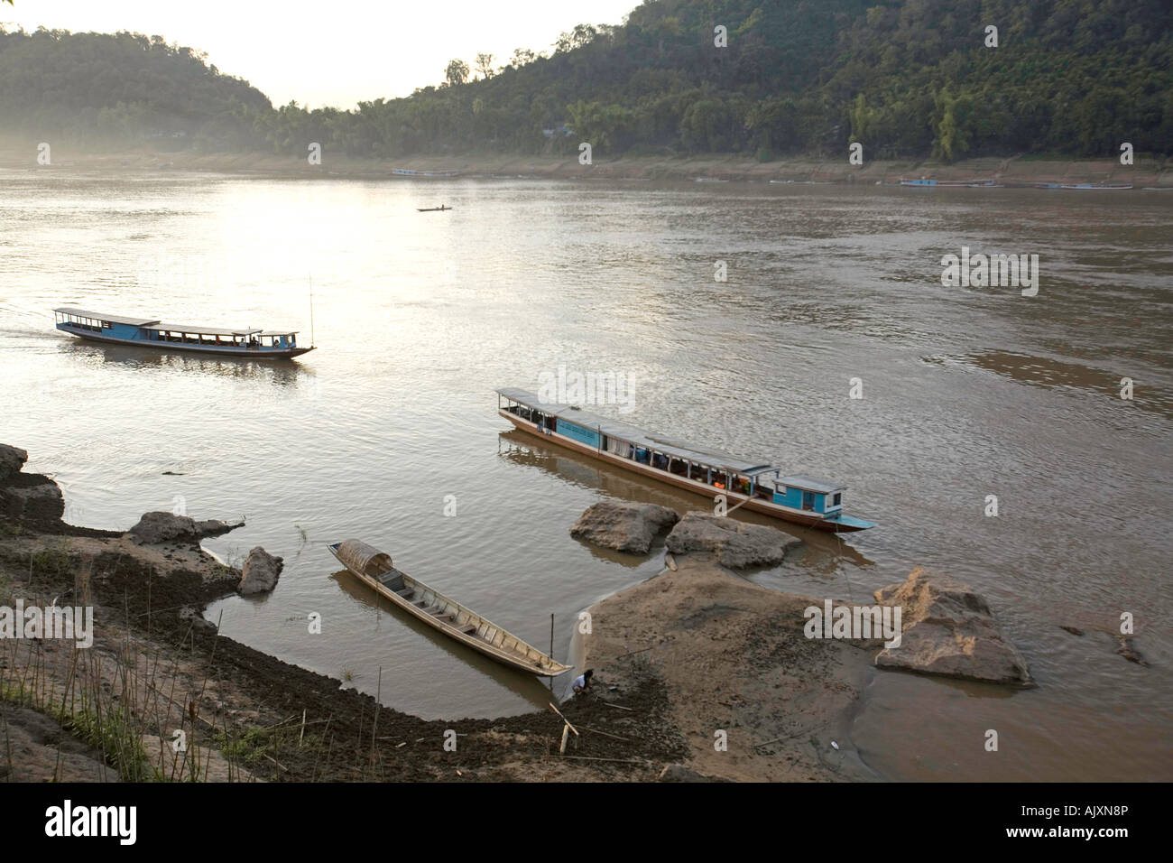 Laos, Luang Prabang, Mekong River Stock Photo - Alamy