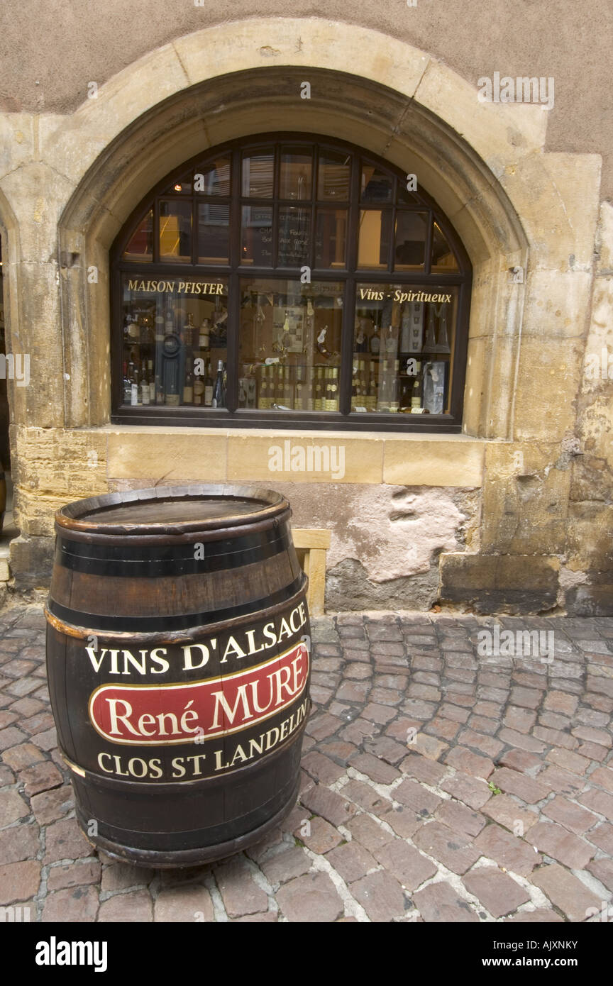 Rene Mure wine at Maison Pfister, Colmar, Alsace, France Stock Photo ...