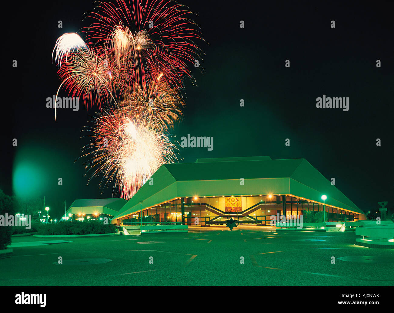 South Australia, Adelaide, Festival Centre, Firework display Stock ...