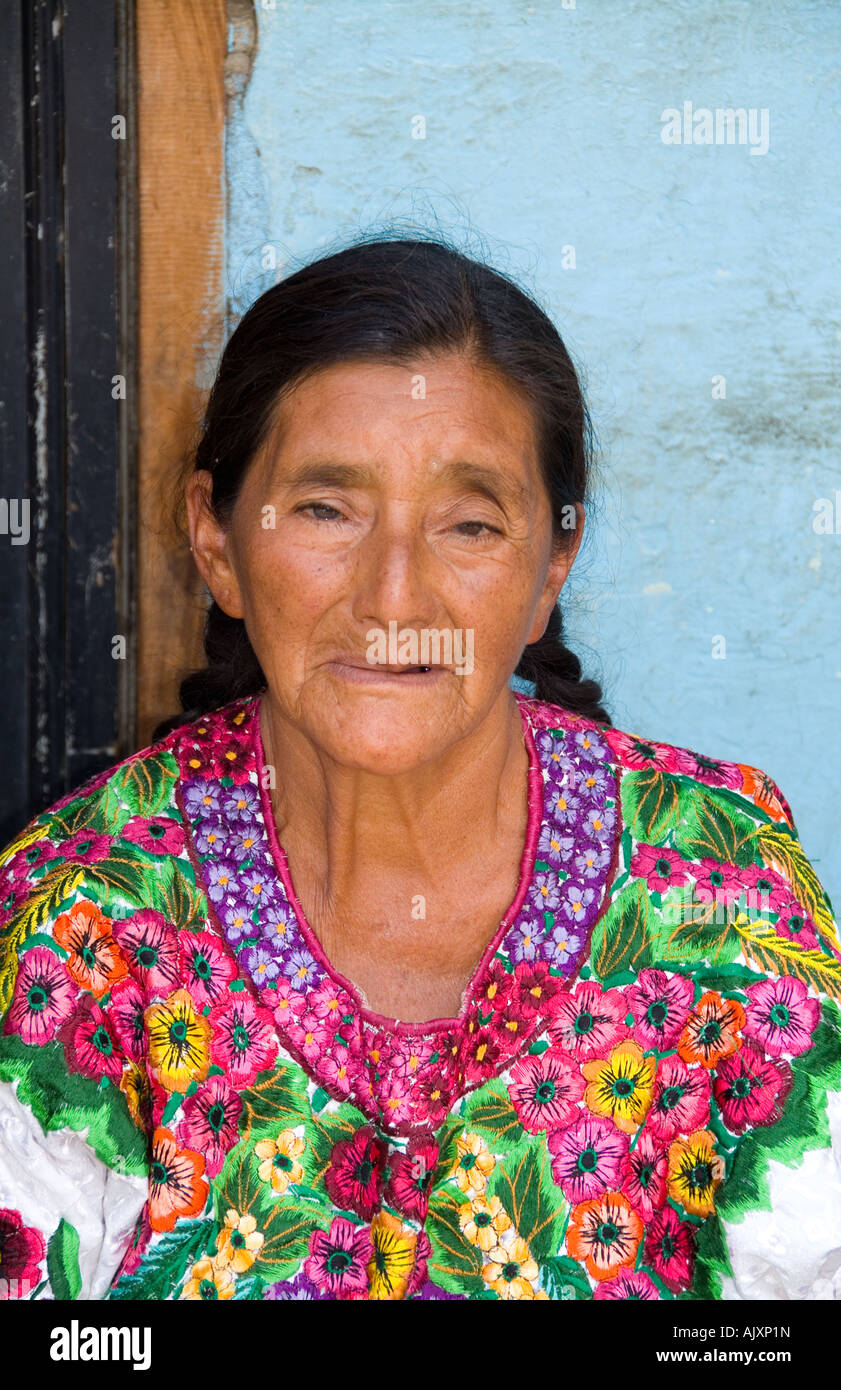 Poor woman portrait in Lake Atitlan village of San Pedro Guatemala in ...