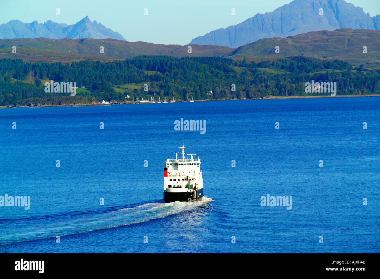Isle of Skye ferry from Mallaig to Skye crossing the Sound of Sleat ...