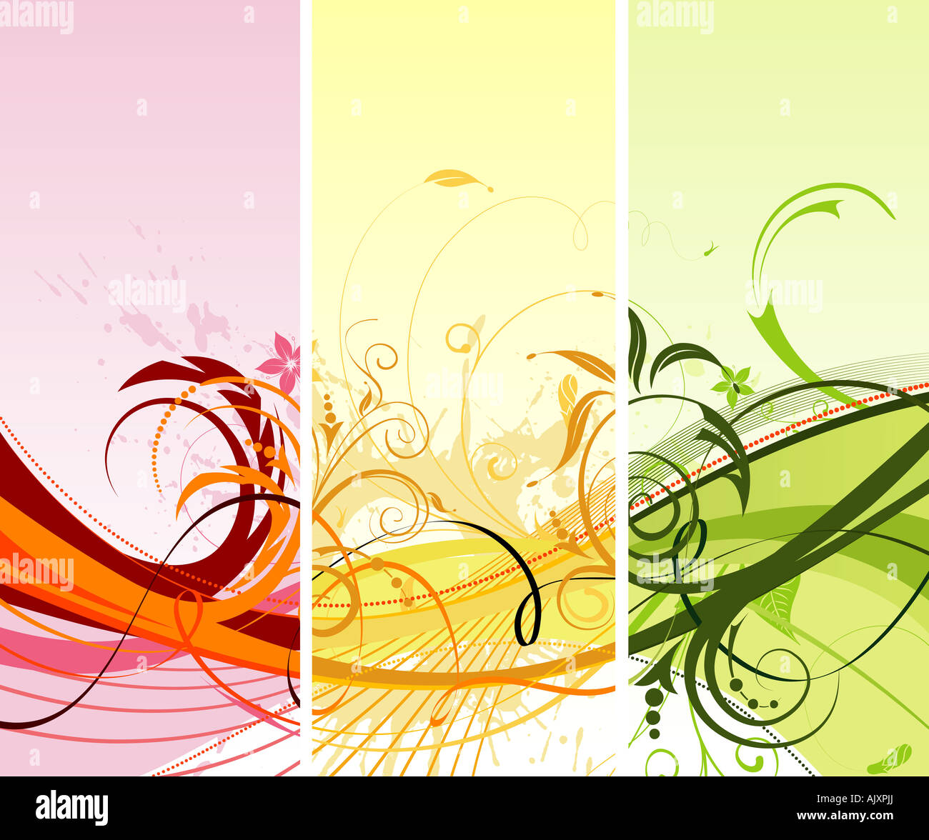 Flower background with waves Stock Photo - Alamy