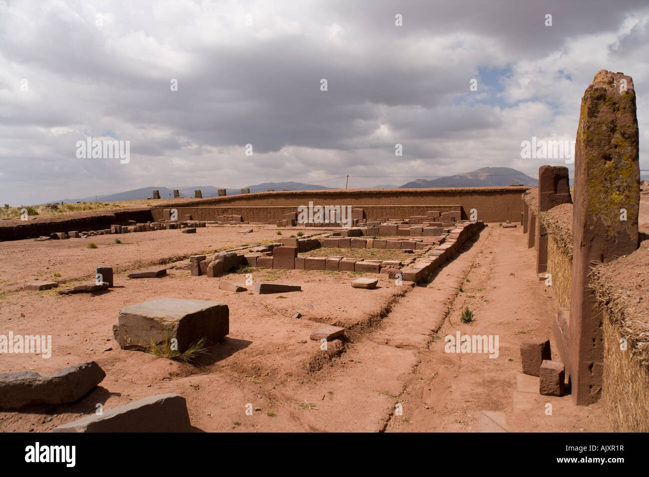 The Kalasasaya, the walled temple, at the archaeological site at ...