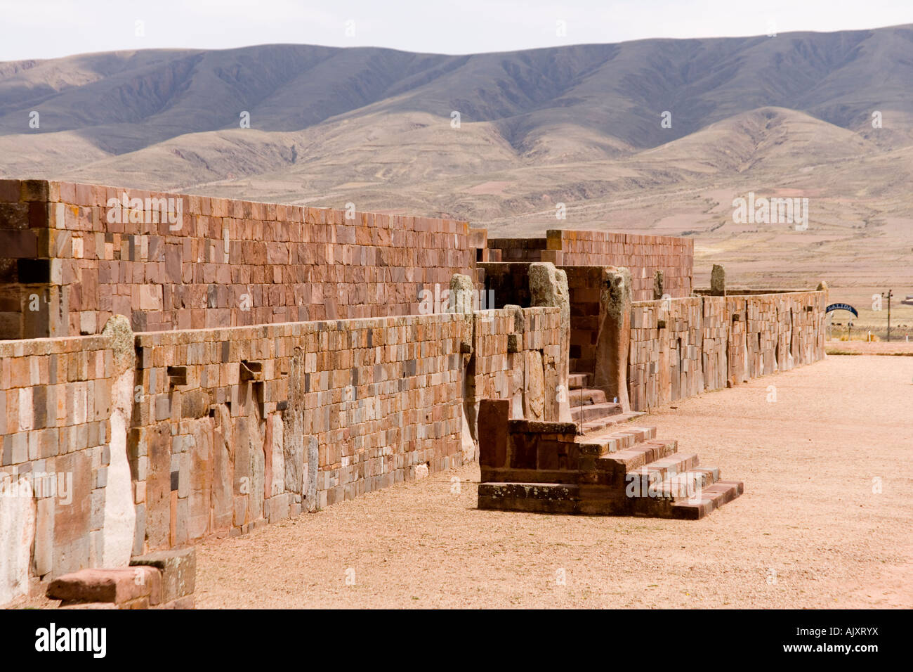 The Kalasasaya, the walled temple, at the archaeological site at ...