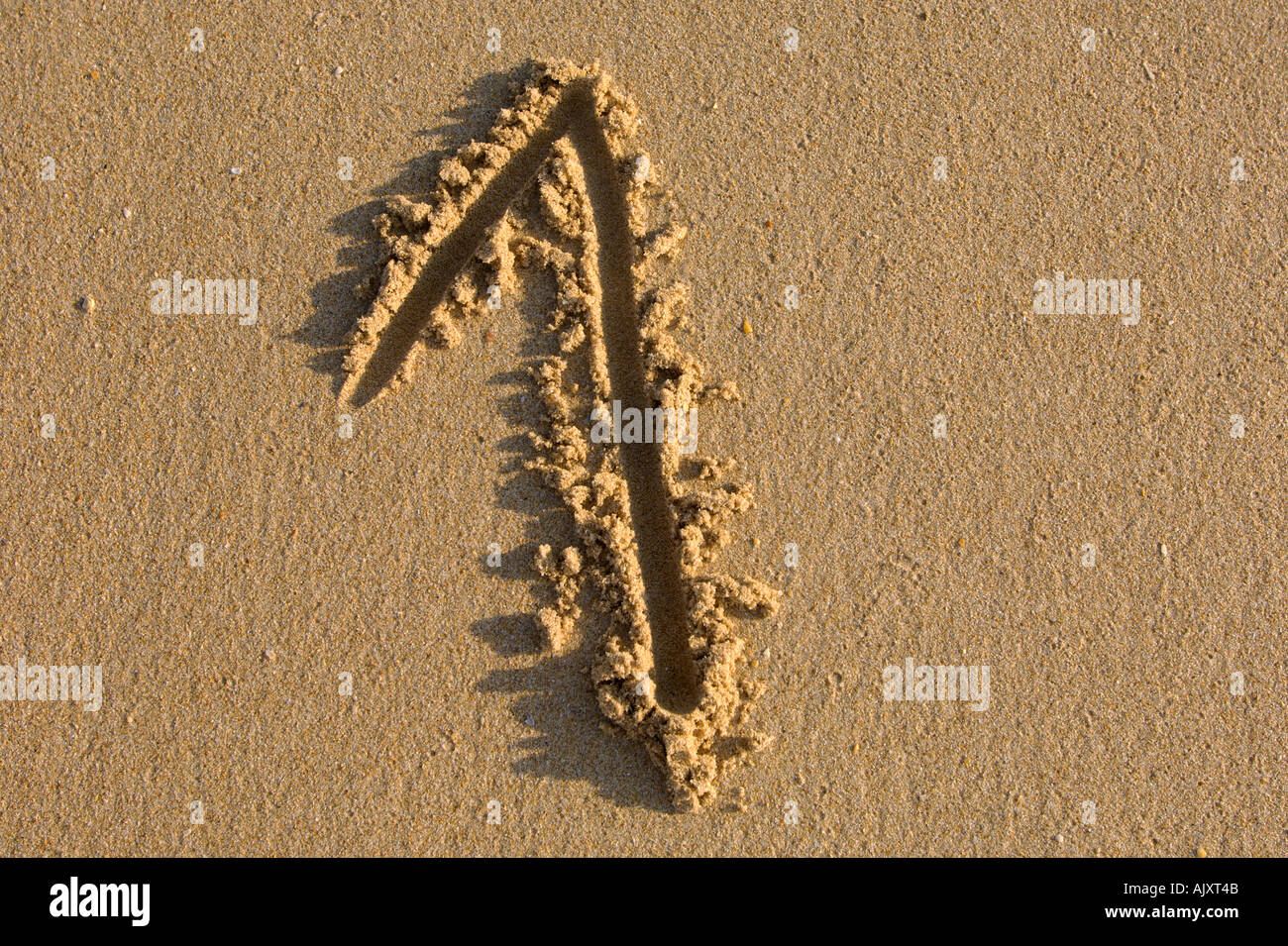 number hand writing numbers on the sand Stock Photo - Alamy