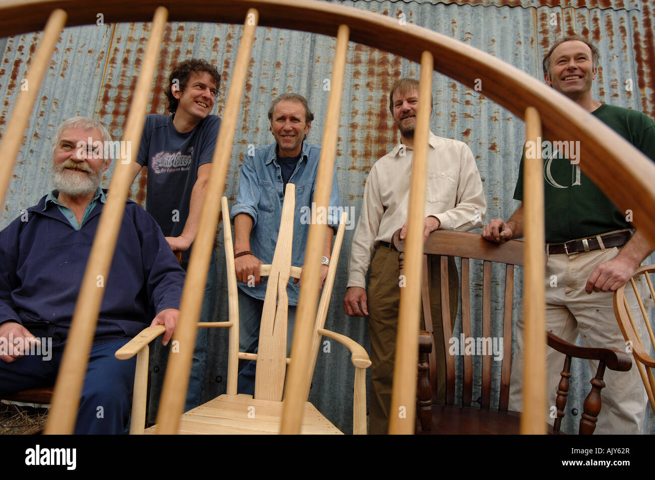 Bespoke woodworkers with some of the furniture they produce pictured in ...