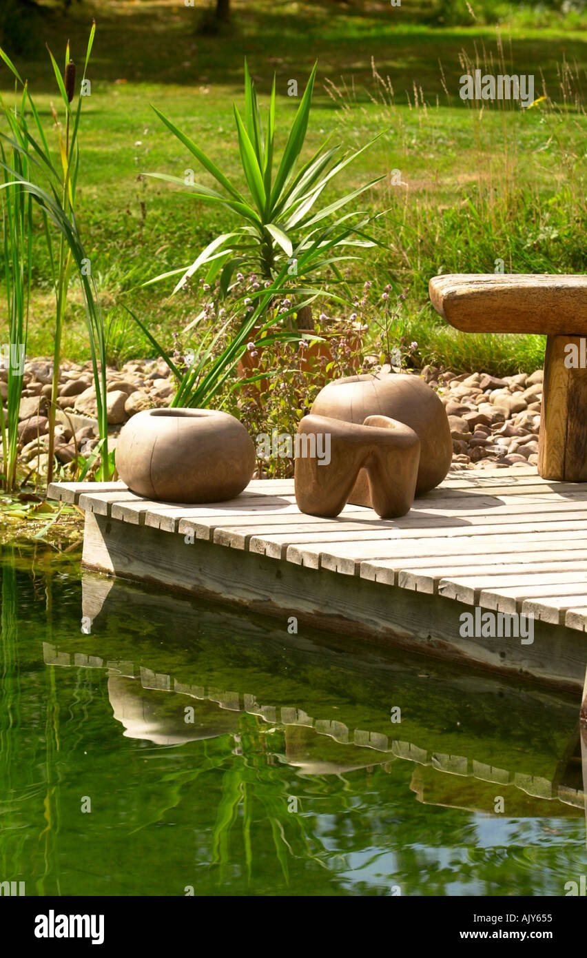Biotop natural bathing pool home hi-res stock photography and images ...