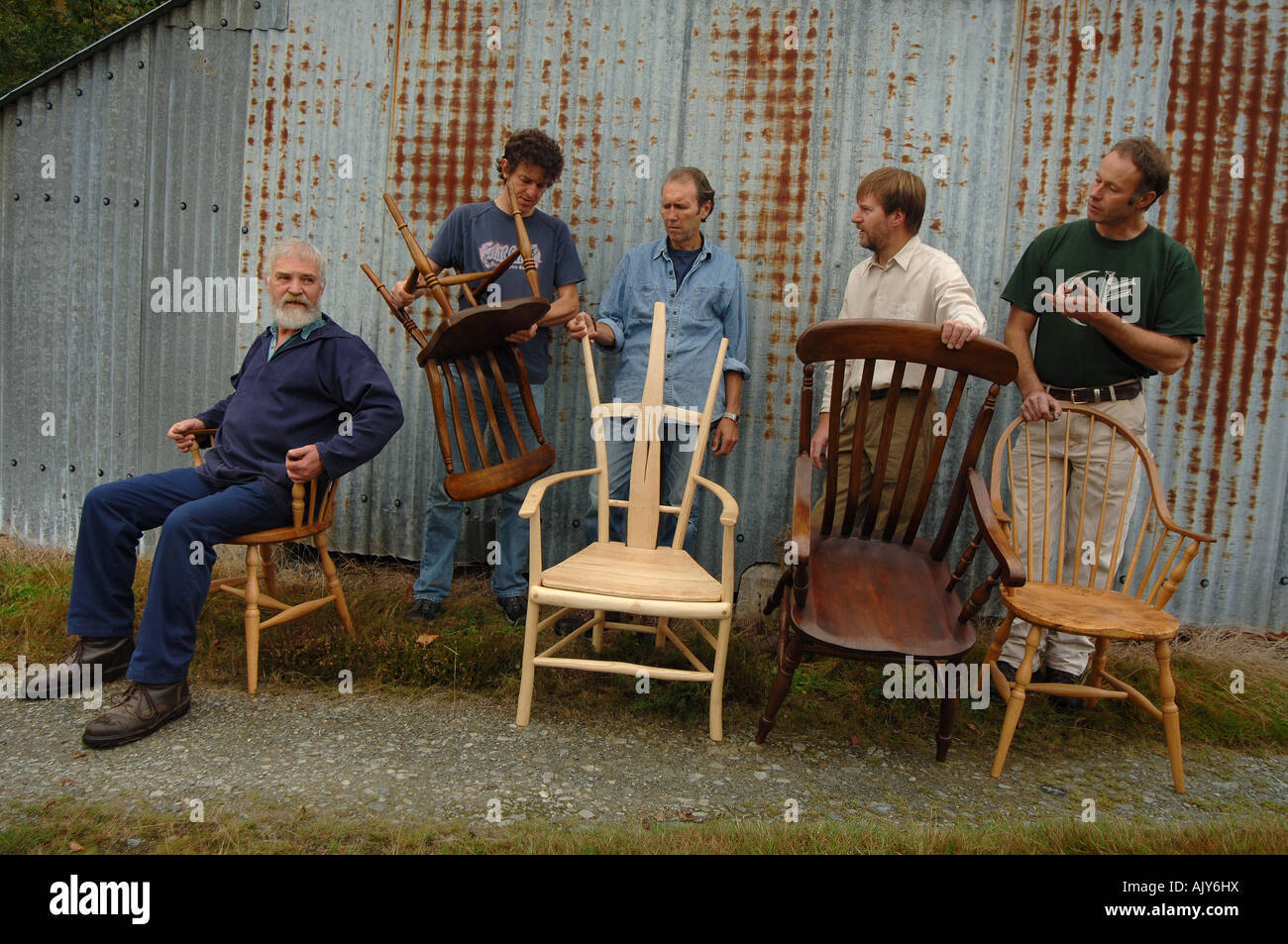 Bespoke woodworkers with some of the furniture they produce pictured in ...