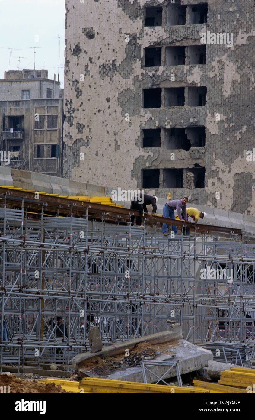 Reconstruction of Beirut Lebanon after the civil war in 1997 Stock ...