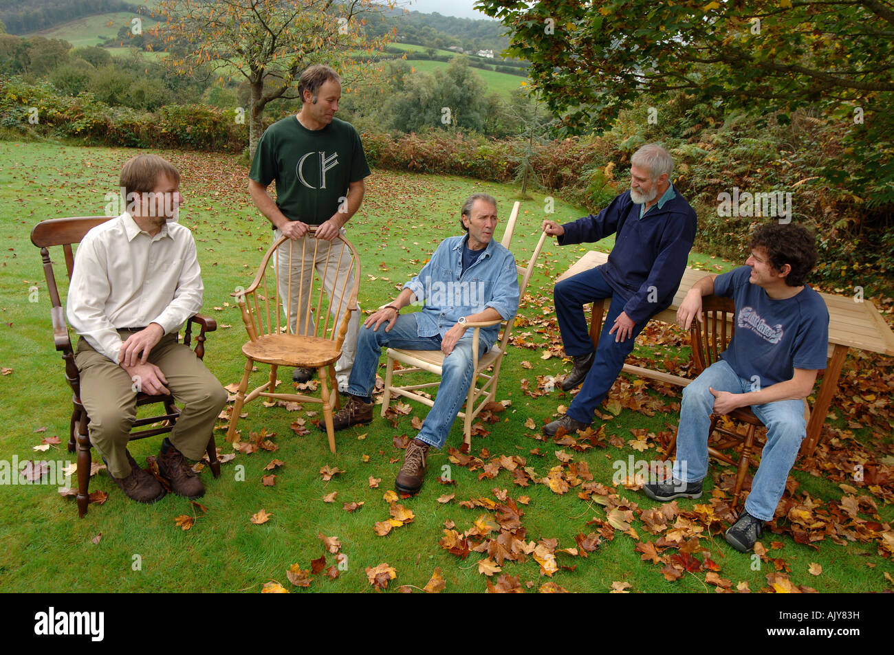 Bespoke woodworkers with some of the furniture they produce pictured in ...
