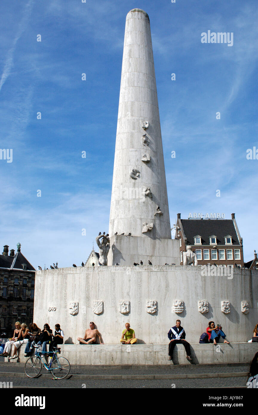 Netherlands Amsterdam Dam Square War Monument Stock Photo - Alamy