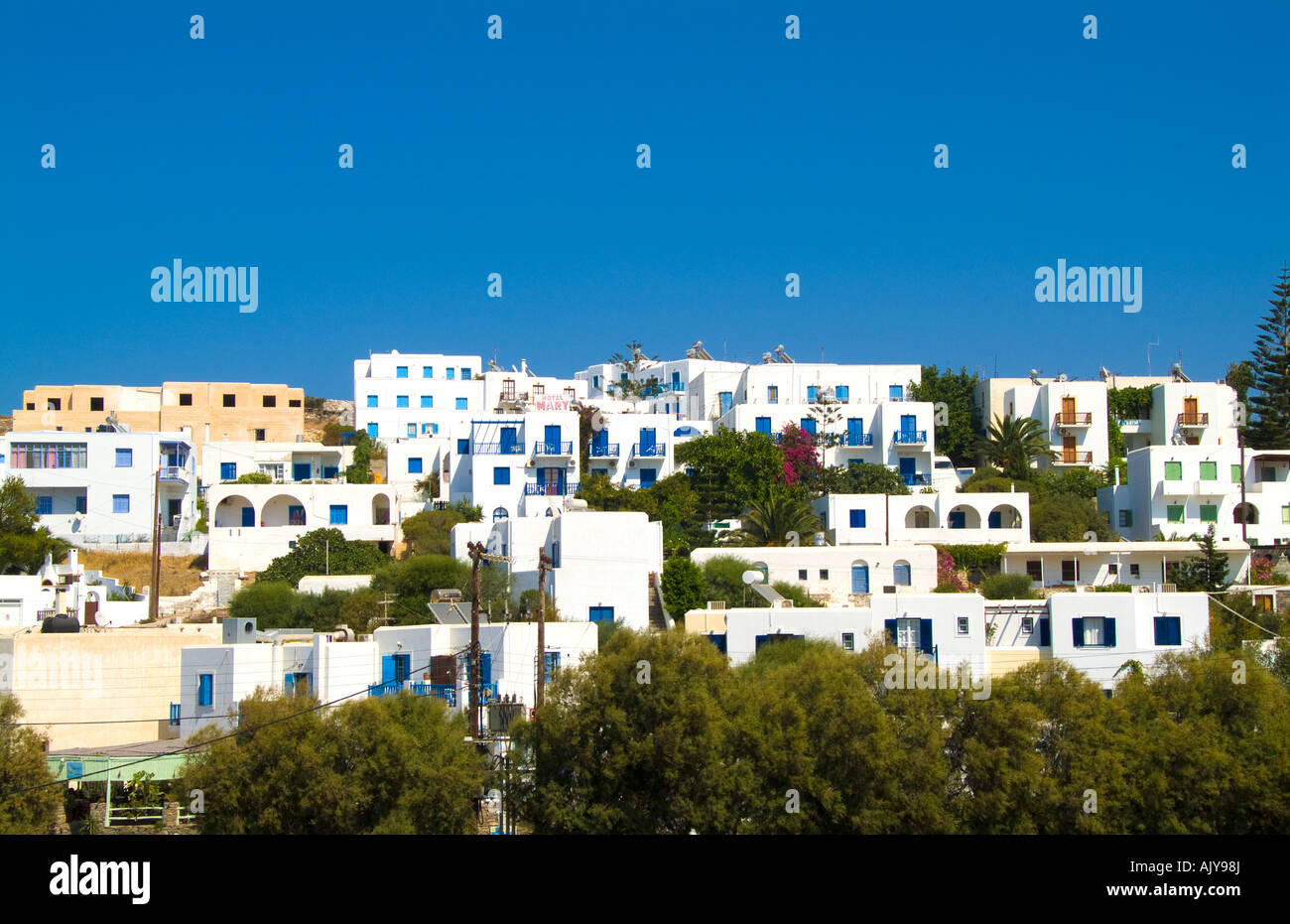 Beautiful island of Paros Greece in Greek Islands and beautiful white ...