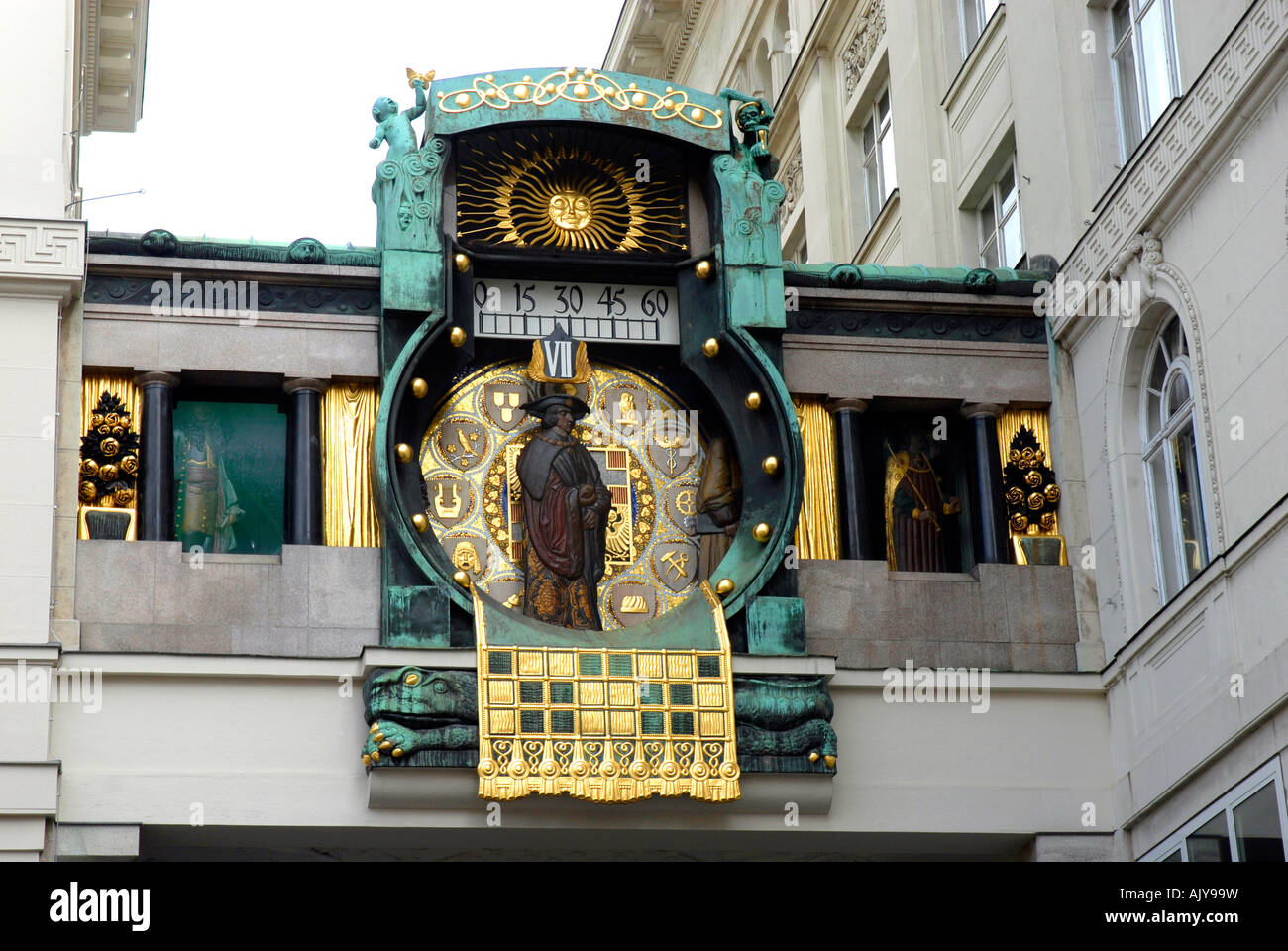 Anker Clock, Vienna Austria Stock Photo - Alamy