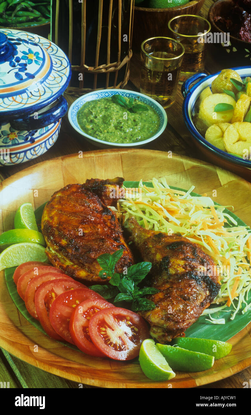 India Food Chicken Cafreal Goa Stock Photo - Alamy