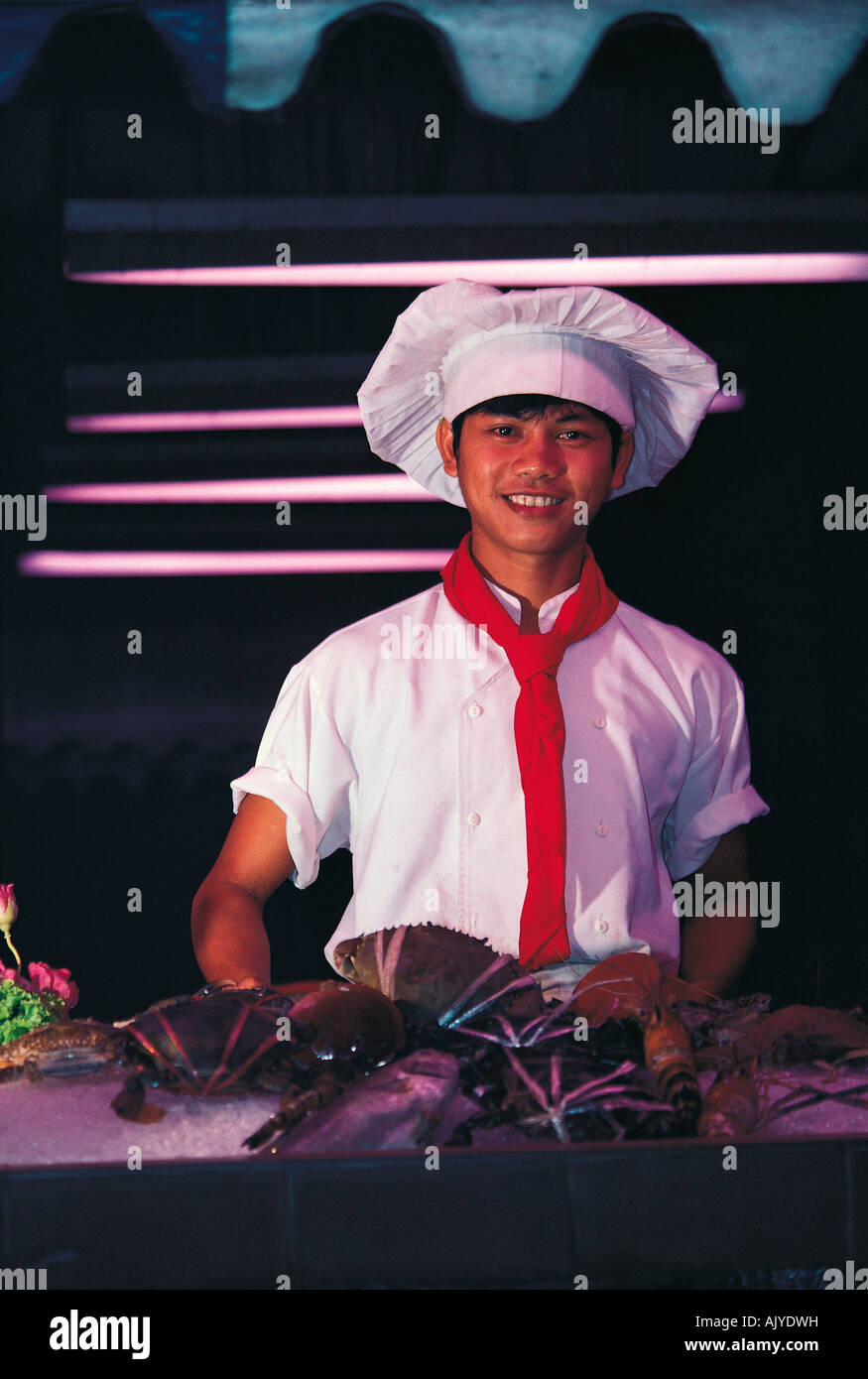 Thailand. Bangkok. Chef in restaurant Stock Photo - Alamy