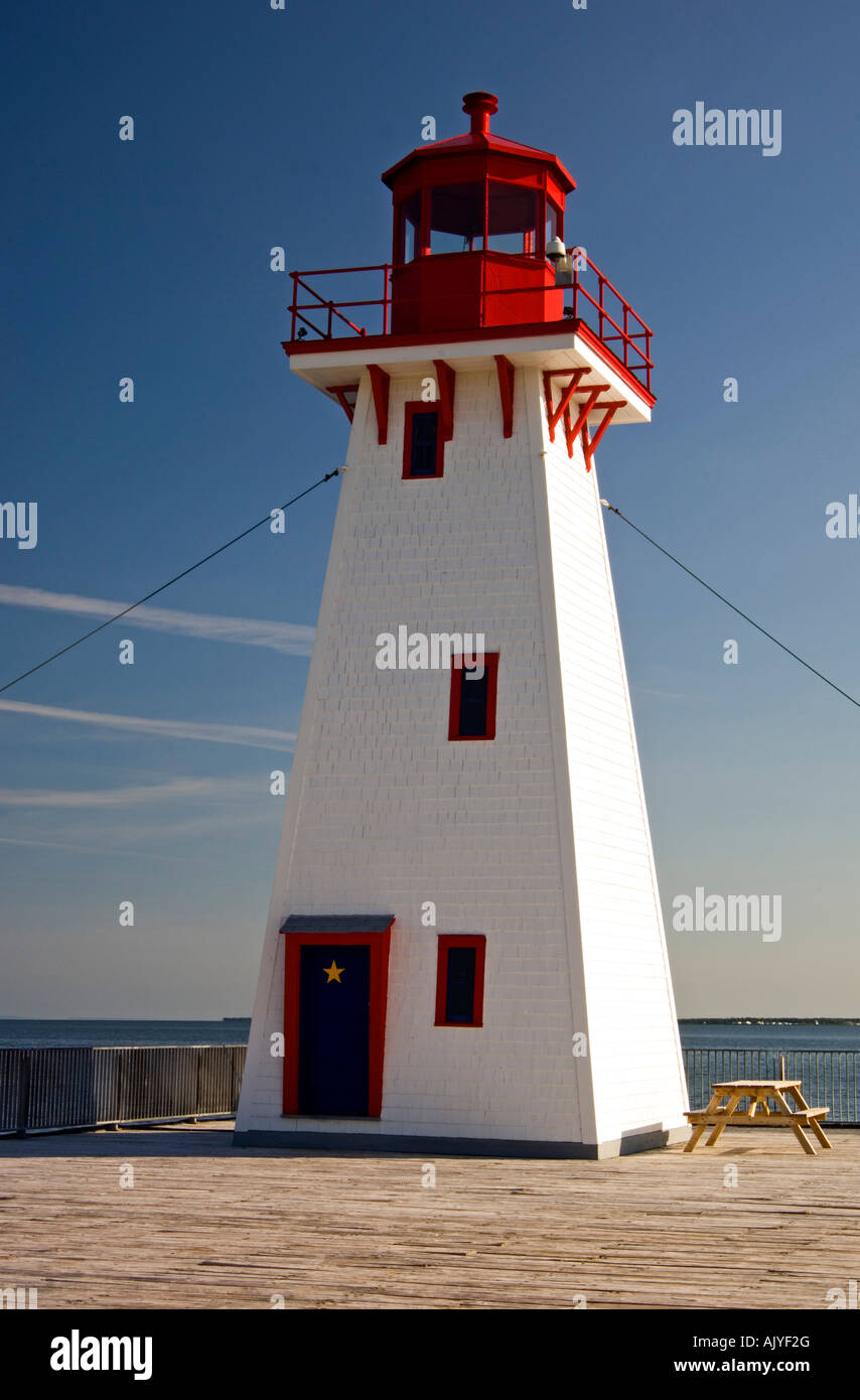 Lighthouse near Aquarium, Shippagan, NB New Brunswick, Canada Stock ...